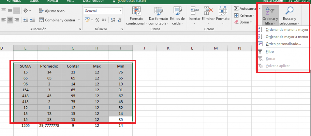 Excel: Pestaña Inicio – AutoIncreMental