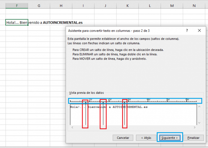 Excel: Pestaña Datos – AutoIncreMental